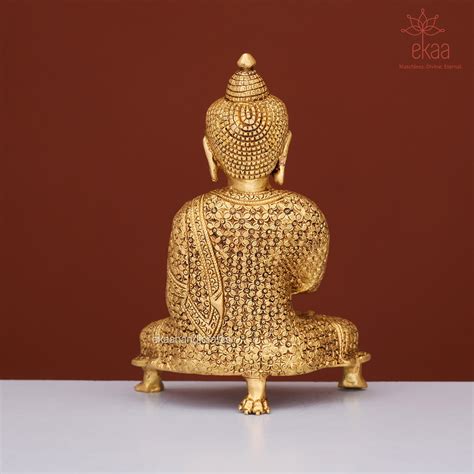 Brass Lord Buddha Statue Blessing Ekaa Handicrafts
