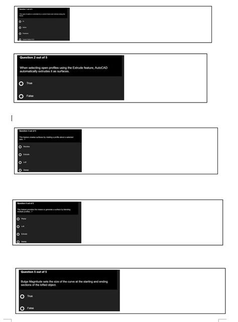 Solved Autodesk Autocad 3d Surface Model Multiple Choice