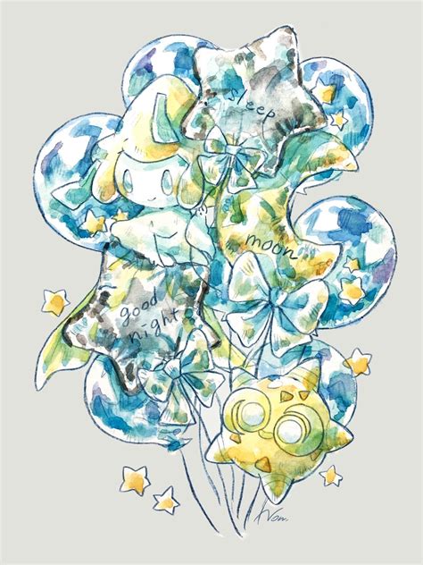 Jirachi Minior Minior And Minior Pokemon Drawn By Non