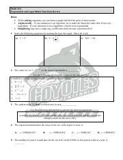 Exponential Logarithmic Functions Review Pdf Math Exponential And Logarithmic Functions
