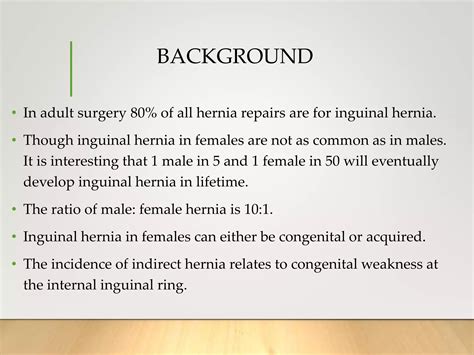 Female Inguinal Hernia Case Presentation Pptx