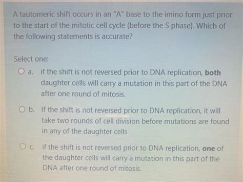 Solved A Tautomeric Shift Occurs In An A Base To The Imino