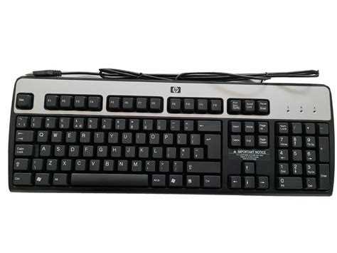 HP KU 0316 USB Keyboard Black Silver PN 434821 031 On EBid United