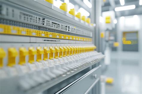 Yellow Modular Cables Connected To A Data Hub Symbolizing Secure Data Flow Fast Connectivity And