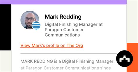 Mark Redding Digital Finishing Manager At Paragon Customer