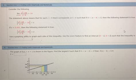 Solved Question From Finding Limits Graphicaly And Chegg