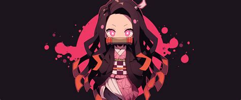3449x1440 Resolution Nezuko Kamado Cute Demon Slayer 3449x1440