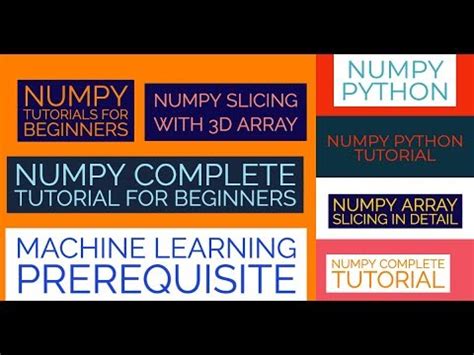 Numpy Complete Tutorial For Machine Learning Numpy Slicing In With D Array Part YouTube