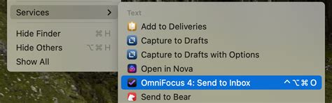 Keyboard Shortcut For Omnifocus 4 Send To Inbox Doesnt Seem To Be Working Omnifocus The