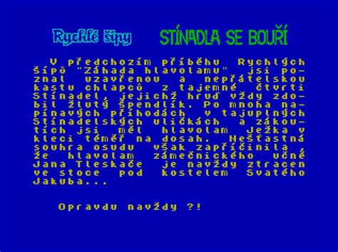 Rychlé Šípy Stínadla Se Bouří Visiongame Hra Visiongame