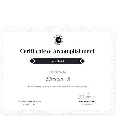 Dhanya R On Linkedin Hackkerrank Java