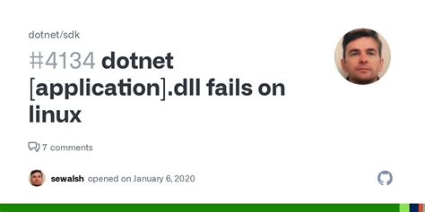 Dotnet Application Dll Fails On Linux Issue Dotnet Sdk Github
