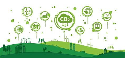청정 에너지를 사용하여 Co2 배출량을 줄이고 평면 아이콘 벡터 일러스트레이션으로 기후 변화 문제를 줄이는 개념 웹 배너를 위한