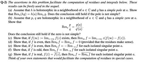 Solved Q 2 The Assertions In This Problem Facilitate The