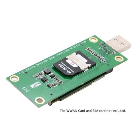 Mini PCI E Wireless WWAN To USB Adapter Card With SIM Card Slot Module Testing Tools