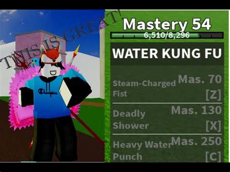 Water Kung Fu Roblox Blox Fruits Youtube