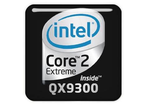 Intel Core 2 Extreme QX9300 1"x1" Chrome Effect Domed Case Badge / Sti ...