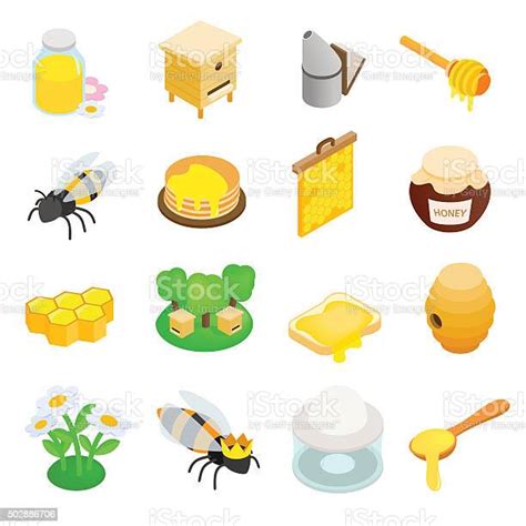 Apiary 제품의 등각투영 3d 아이콘크기 등측투영법에 대한 스톡 벡터 아트 및 기타 이미지 등측투영법 꿀 3차원 형태