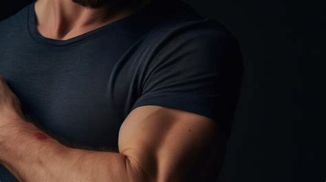 Premium Photo A Man With A Bandaged Arm Holding His Chest Ai
