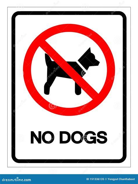 No Dogs Symbol Sign Vector Illustration Isolate On White Background