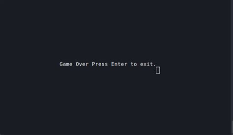 Github Constarg Terminal Snake Game Just A Classic Game But Written
