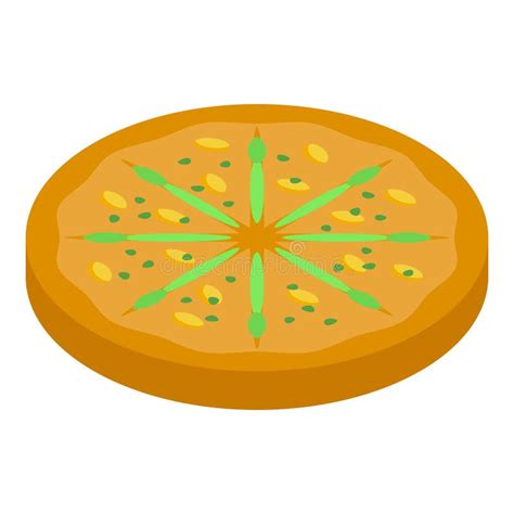 Pesto Sauce Pizza Icon Isometric Vector Italian Food Stock Vector