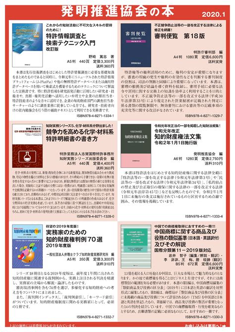 発明推進協会の書籍案内
