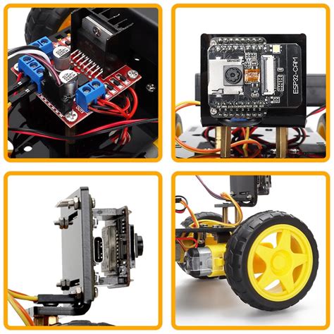 Coche Robot Wd Para Esp Cam Controlado V A Celular Tesla