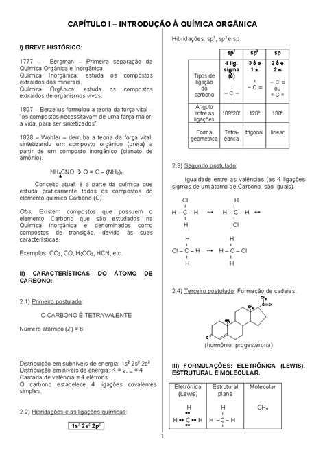 Apostila De Quc3admica Orgc3a2nica Com Exercc 3adcios CapÍtulo I