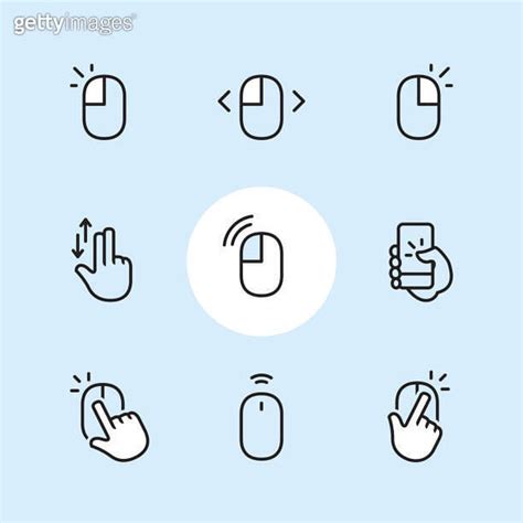 Mouse Click icons 이미지 992069032 게티이미지뱅크