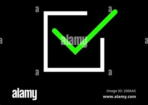 Checkmark Is Prominently Displayed Square Symbolizing Success Approval Or Completion