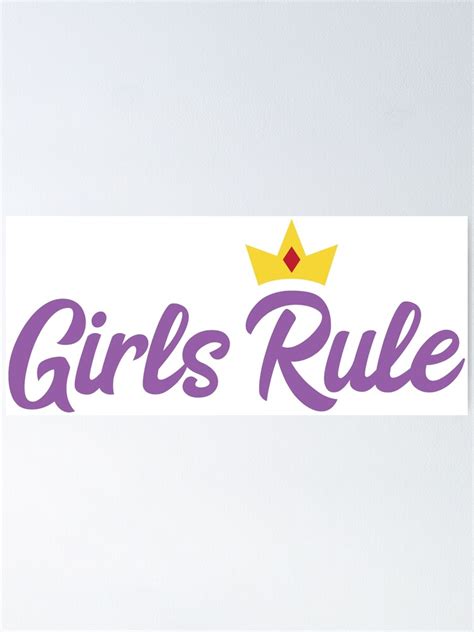 Girls Rule Sticker Poster By Feministshirts Redbubble