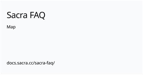Map Sacra FAQ