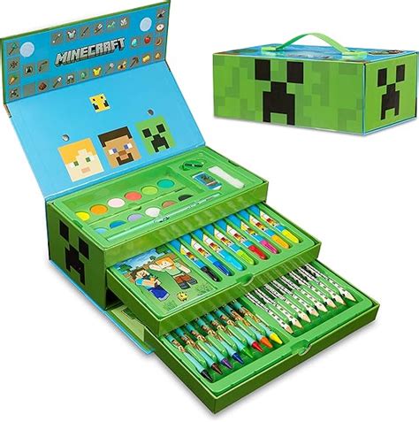 Minecraft Maletín Pinturas para niños con Ceras y Lápices de Colores 40