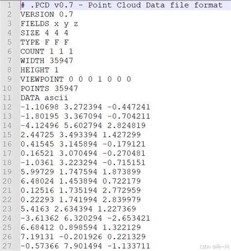 Pcl中的数据格式pcd文件、txt文件、pcap文件 Csdn博客