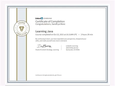 sandhya more on linkedin linkedinlearning java