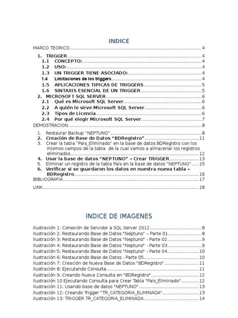 Base De Datos Triggers Pdf Tabla Base De Datos Sql