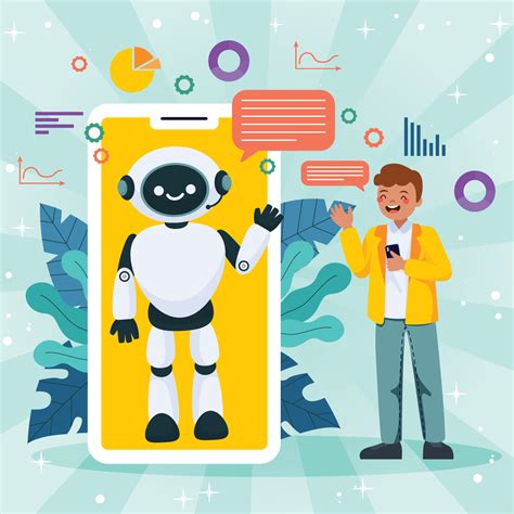 Virtual Assistant Robot Answering Your Questions 21453348 Vector Art At Vecteezy