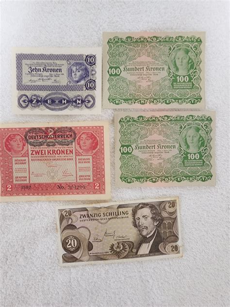 Yahooオークション オーストリア 旧紙幣 1917年 1922年 1967年 まと