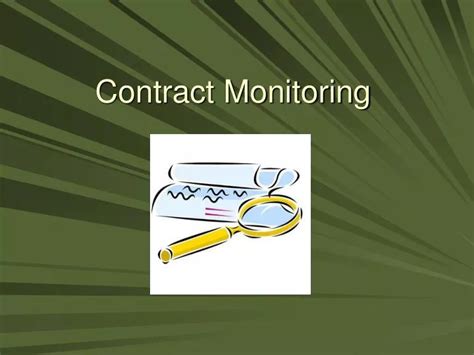 Ppt Contract Monitoring Powerpoint Presentation Free Download Id 1480573