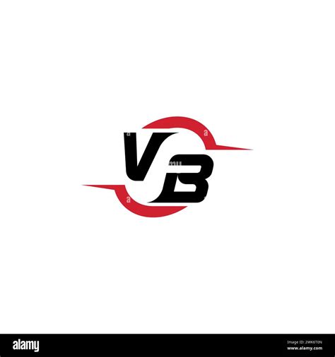Vb Initial Logo Cool And Stylish Concept For Esport Or Gaming Logo As Your Inspirational Stock