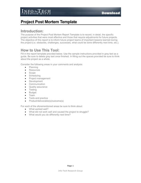 Post Mortem Report PDF