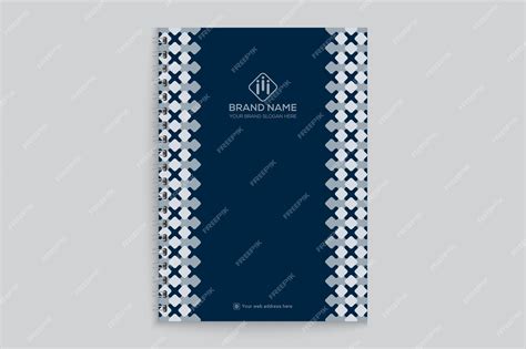 Premium Vector Geometric Notebook Cover Design Template