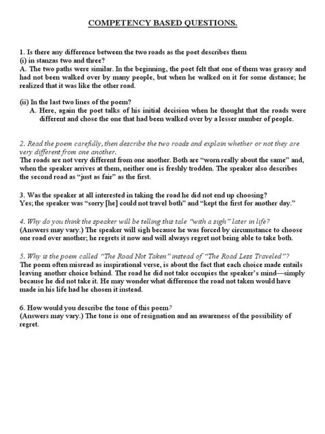 Competency Based Questions Pdf