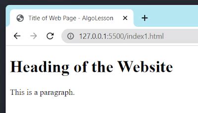 Introduction To HTML First Line Of Code