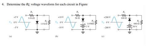 Solved Determine The Rl ﻿voltage Waveform For Each Circuit