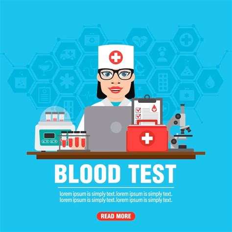 Premium Vector Blood Test Modern Concept Design Flat Banner