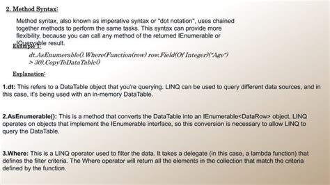 Introduction To Linq In Uipath With Examplespptx Databases