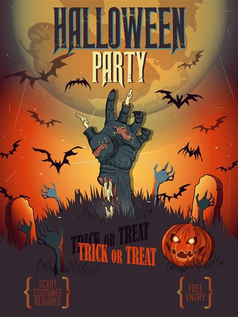 Halloween Poster Card Background Stock Vector Illustration Of