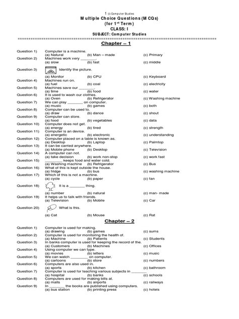 class 1 computer question answer pdf download free pdf computer